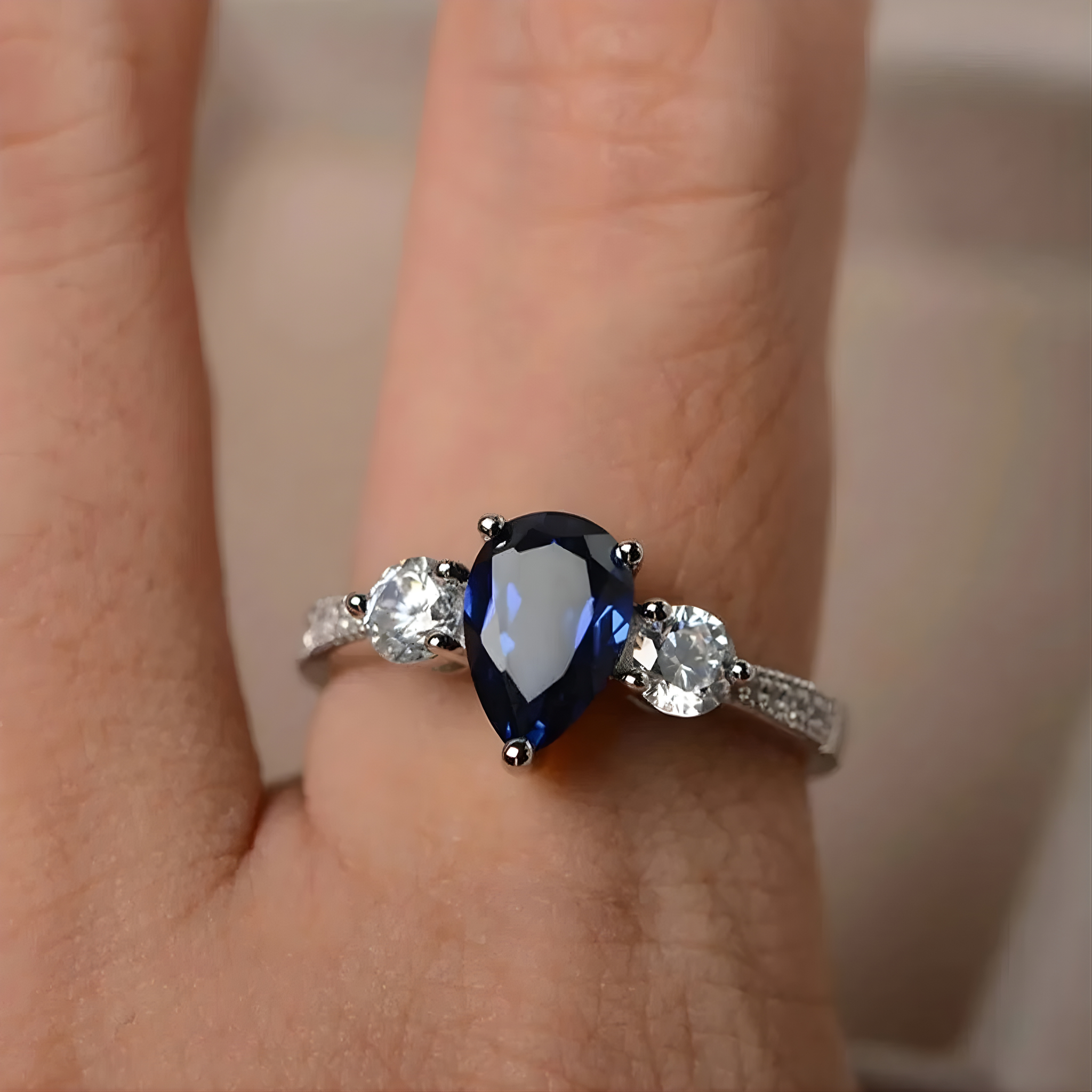 Titanic Blue Sapphire Ring - Stunning Elegance in Jewelry